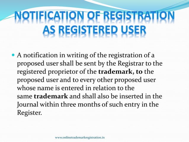 Registered users of trademark | PPT