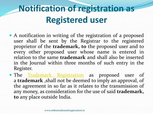Registered users of trademark | PPT