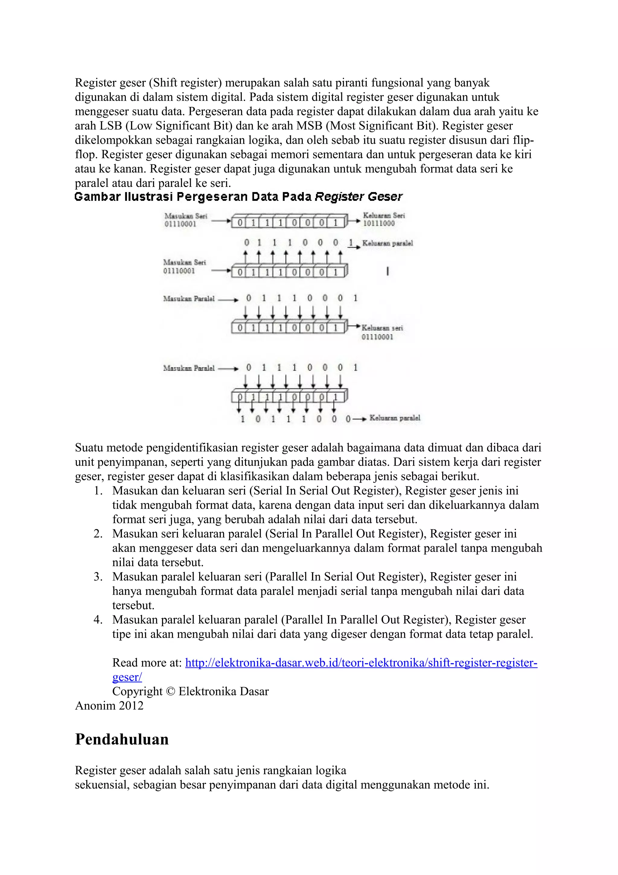 Register geser | DOC