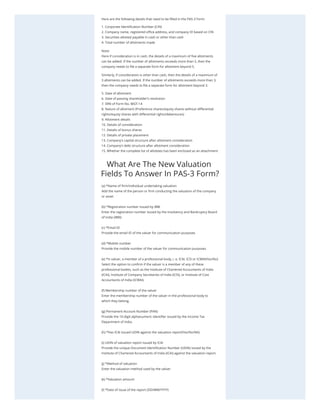 Registering Valuer’s Information in PAS 3 Form: Understanding ...