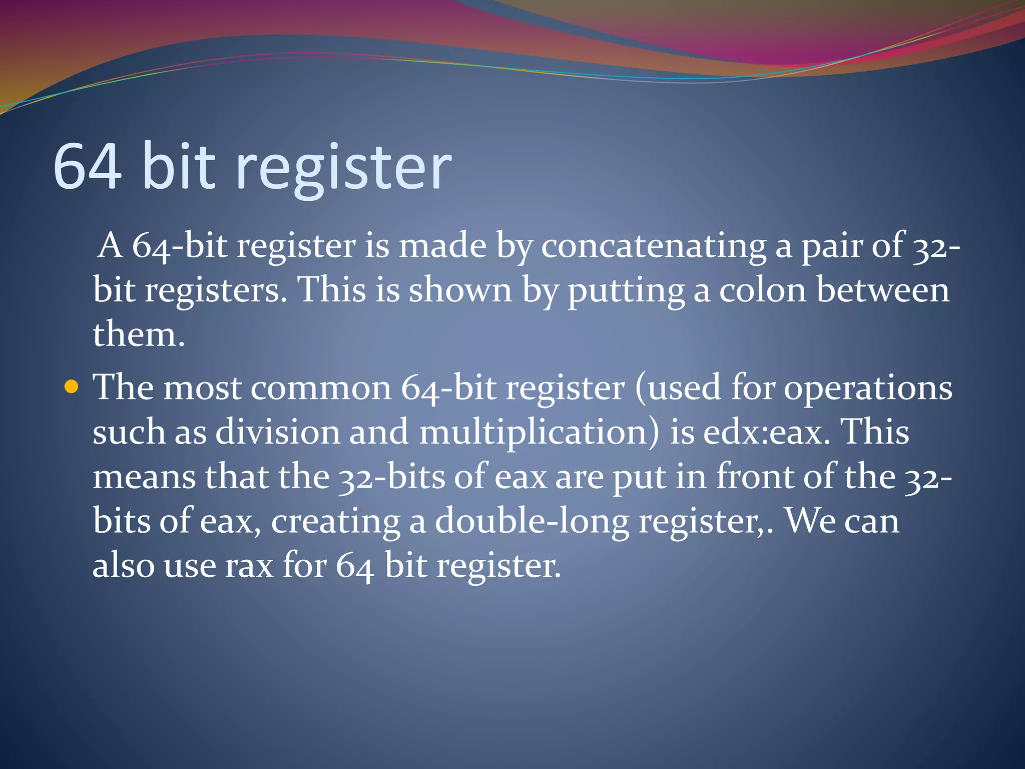 32 bit and 64 bit Register manipulation | PPTX