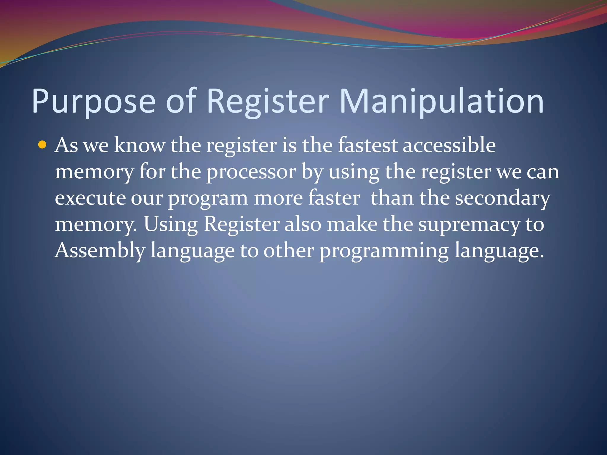 32 bit and 64 bit Register manipulation | PPTX
