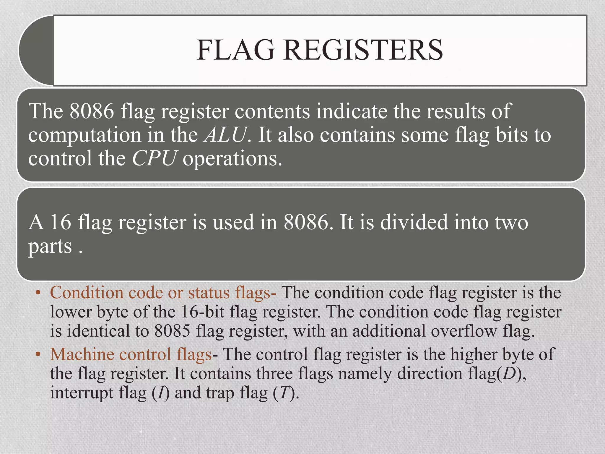 Register Organisation of 8086 Microprocessor | PPTX