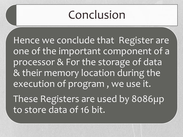 Register Organisation of 8086 Microprocessor | PPTX