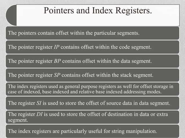 Register Organisation of 8086 Microprocessor | PPTX