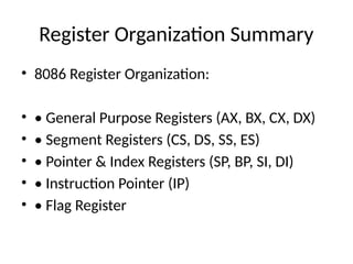 Register_Organization_8086 microprocessor | PPTX