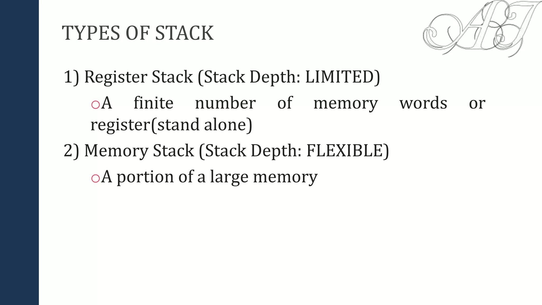 Register organization, stack | PPTX