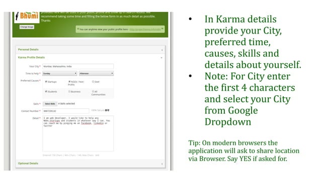 Register & Create Profile Hi5 club - ProjectHeena | PPT