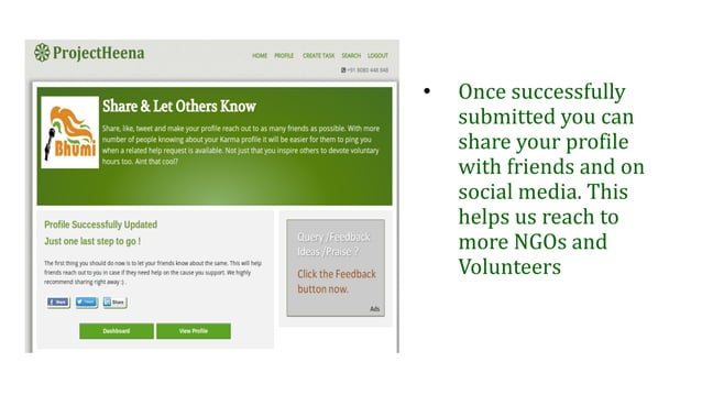 Register & Create Profile Hi5 club - ProjectHeena | PPT