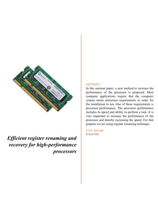 Register renaming technique | PDF