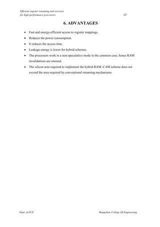 Register renaming technique | PDF