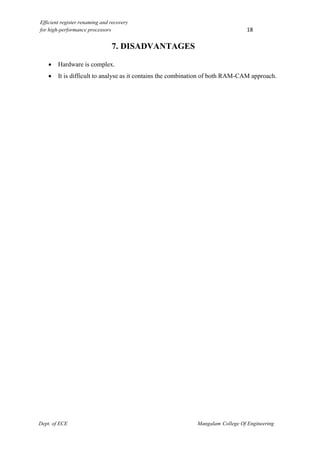 Register renaming technique | PDF