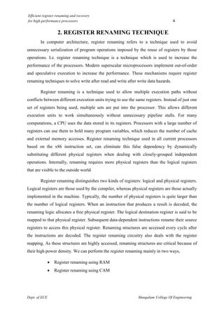 Register renaming technique | PDF
