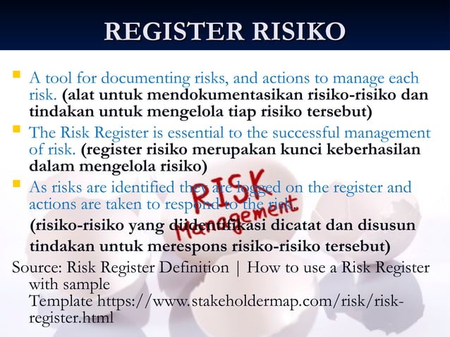 REGISTER RESIKO dan PEMETAAN RESIKO dalam akreditasi.ppt