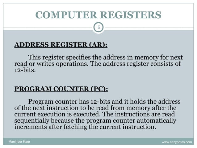 Registers and-common-bus | PPS | Operating Systems | Computer Software and Applications