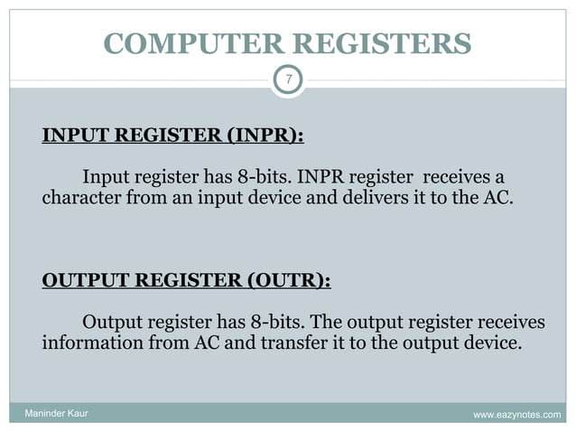 Registers and-common-bus | PPS | Operating Systems | Computer Software and Applications
