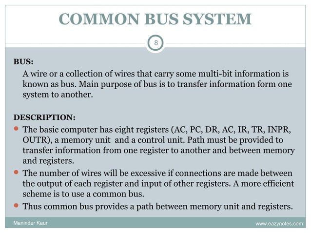 Registers and-common-bus | PPS | Operating Systems | Computer Software and Applications