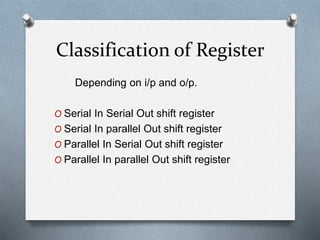 Registers and counters | PPTX