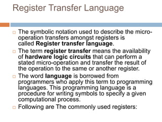 Registers in coa | PPTX
