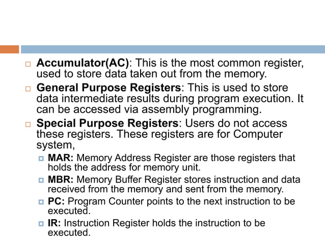 Registers in coa | PPTX