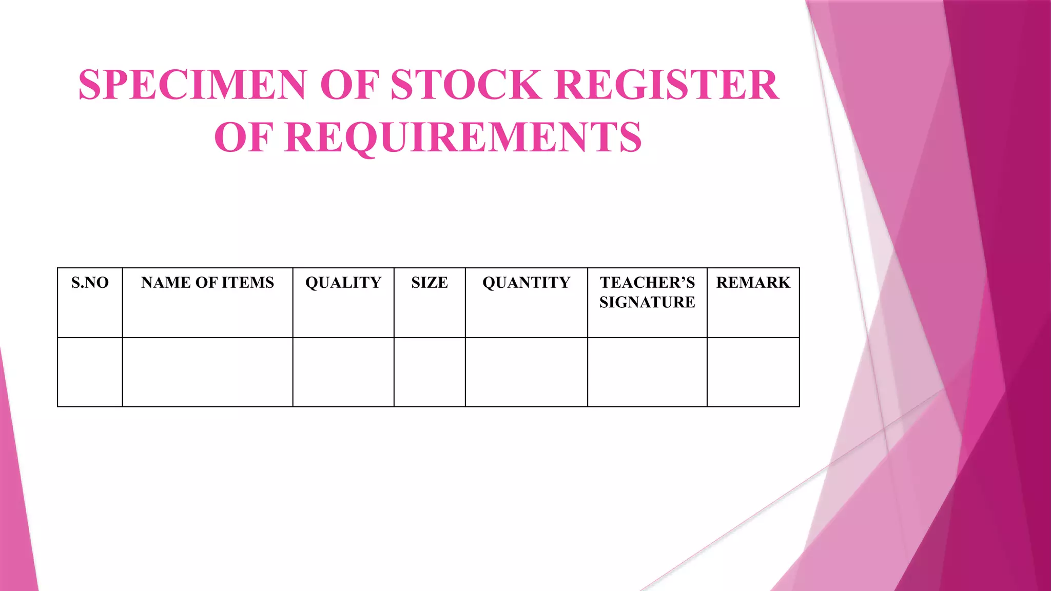 Registers in laboratory | PPTX