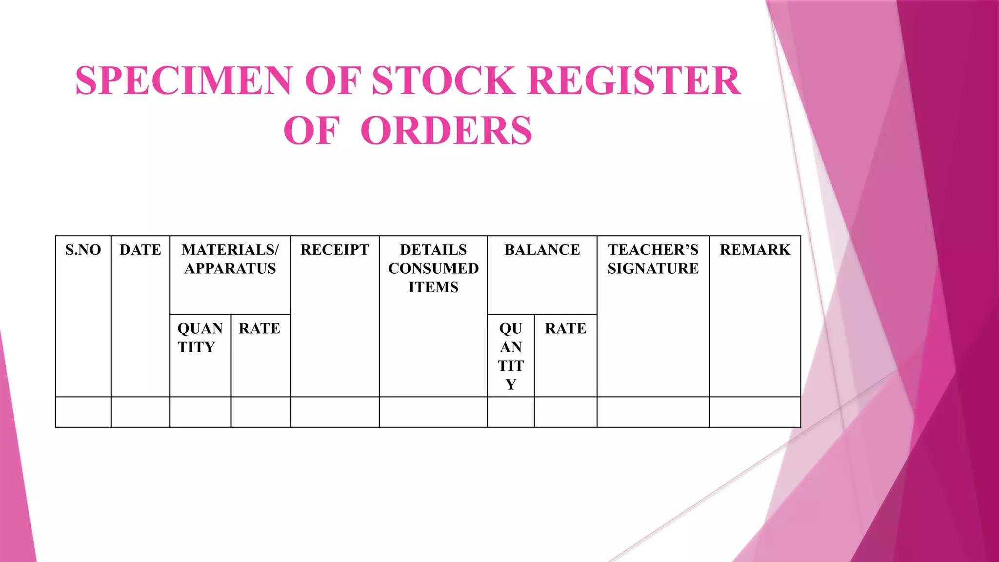 Registers in laboratory | PPTX