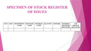 Registers in laboratory | PPTX