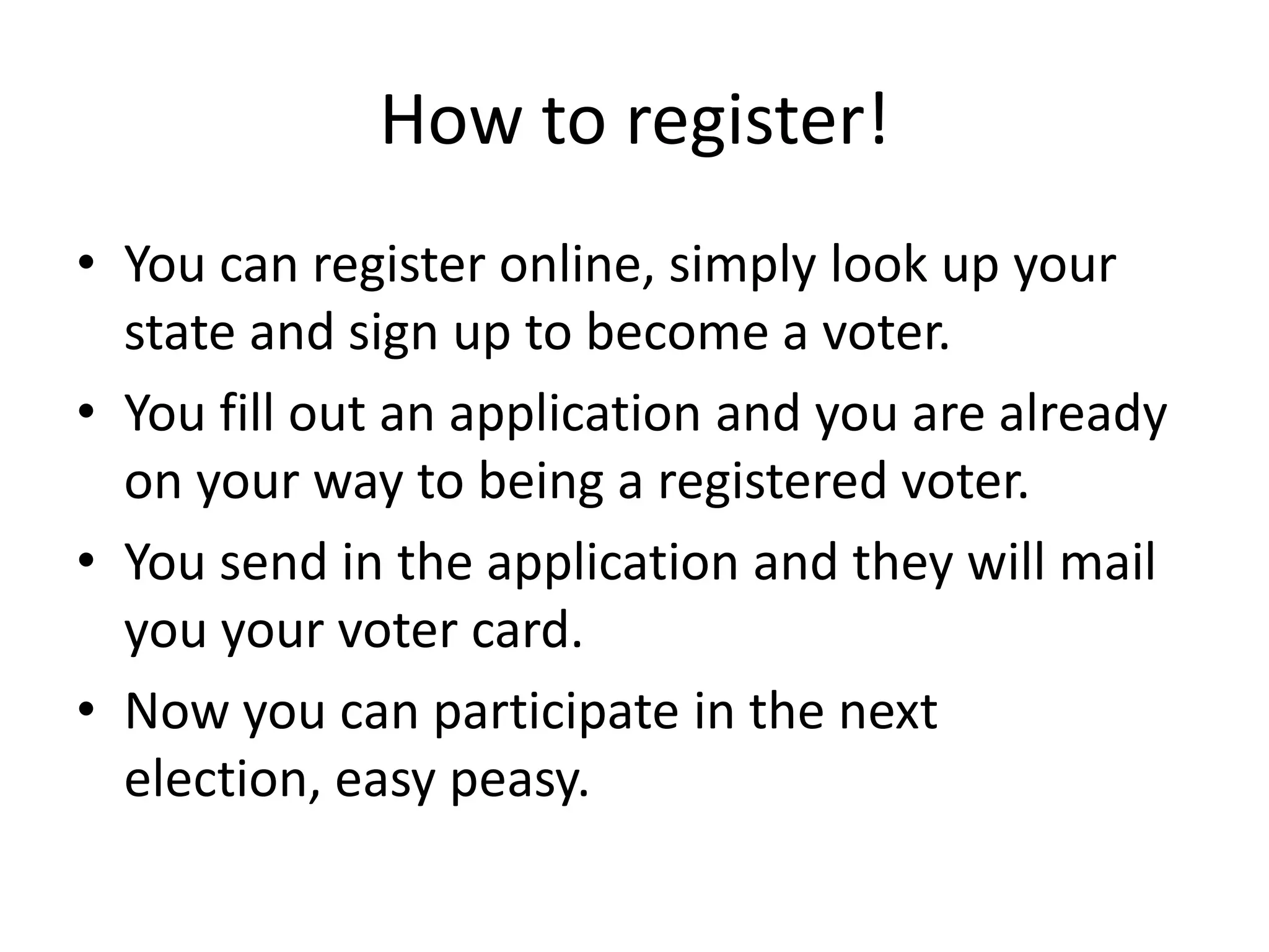 Register to vote! | PPT