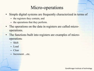 Register transfer and micro-operation | PPTX