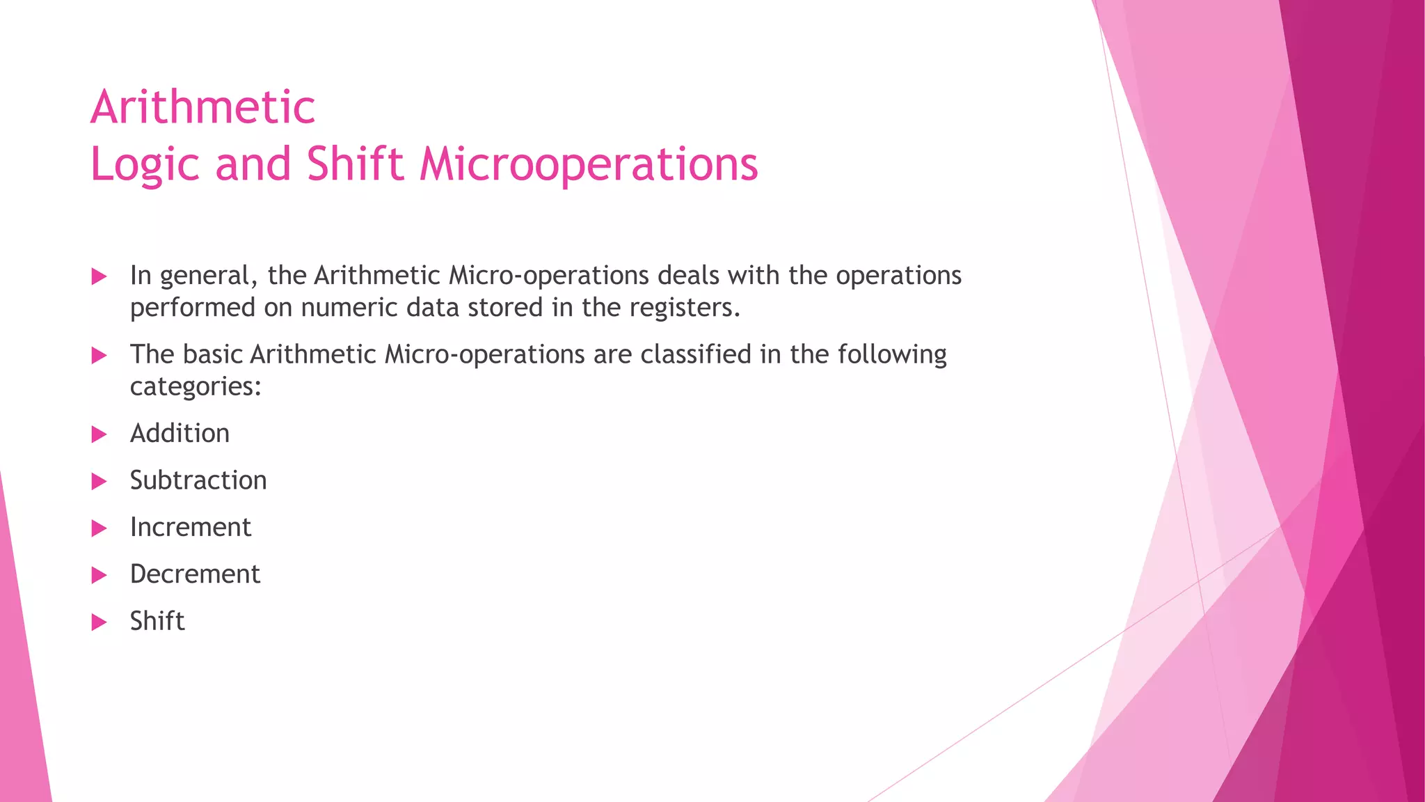 Register transfer and microoperations | PPTX