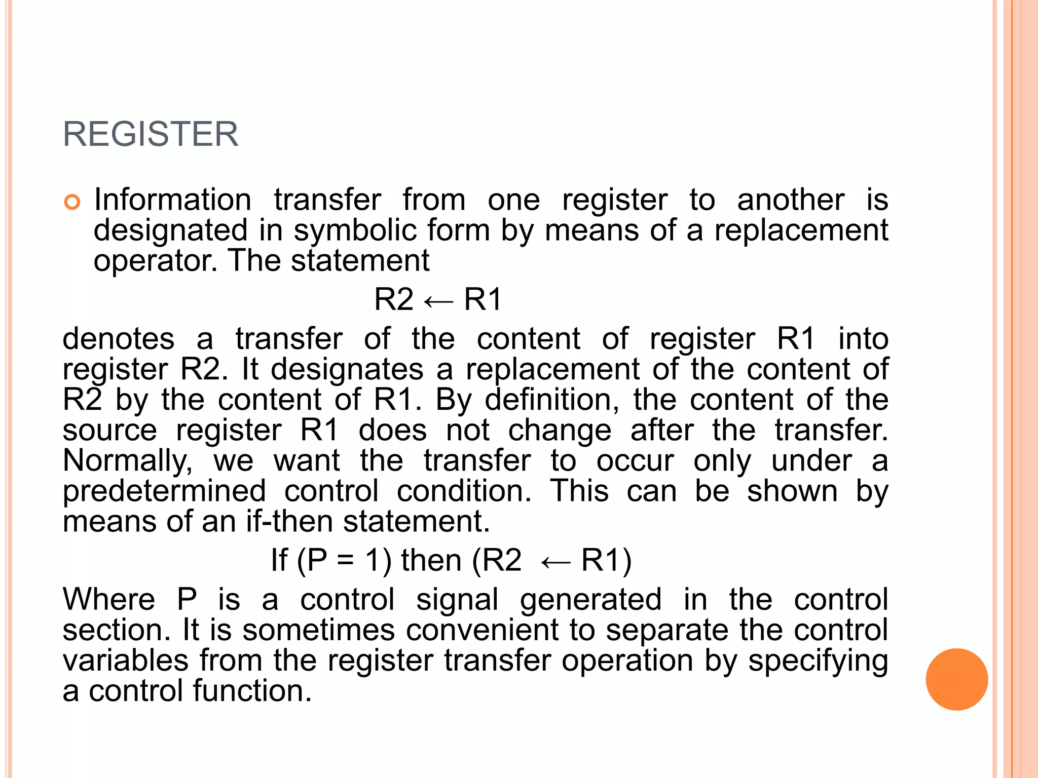 Register Transfer Language Pptx Programming Languages Computing