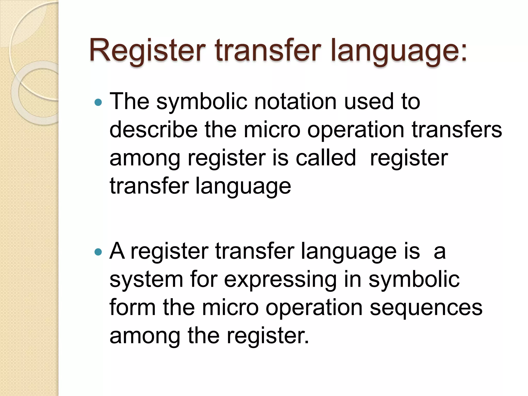 Register transfer language | PPTX