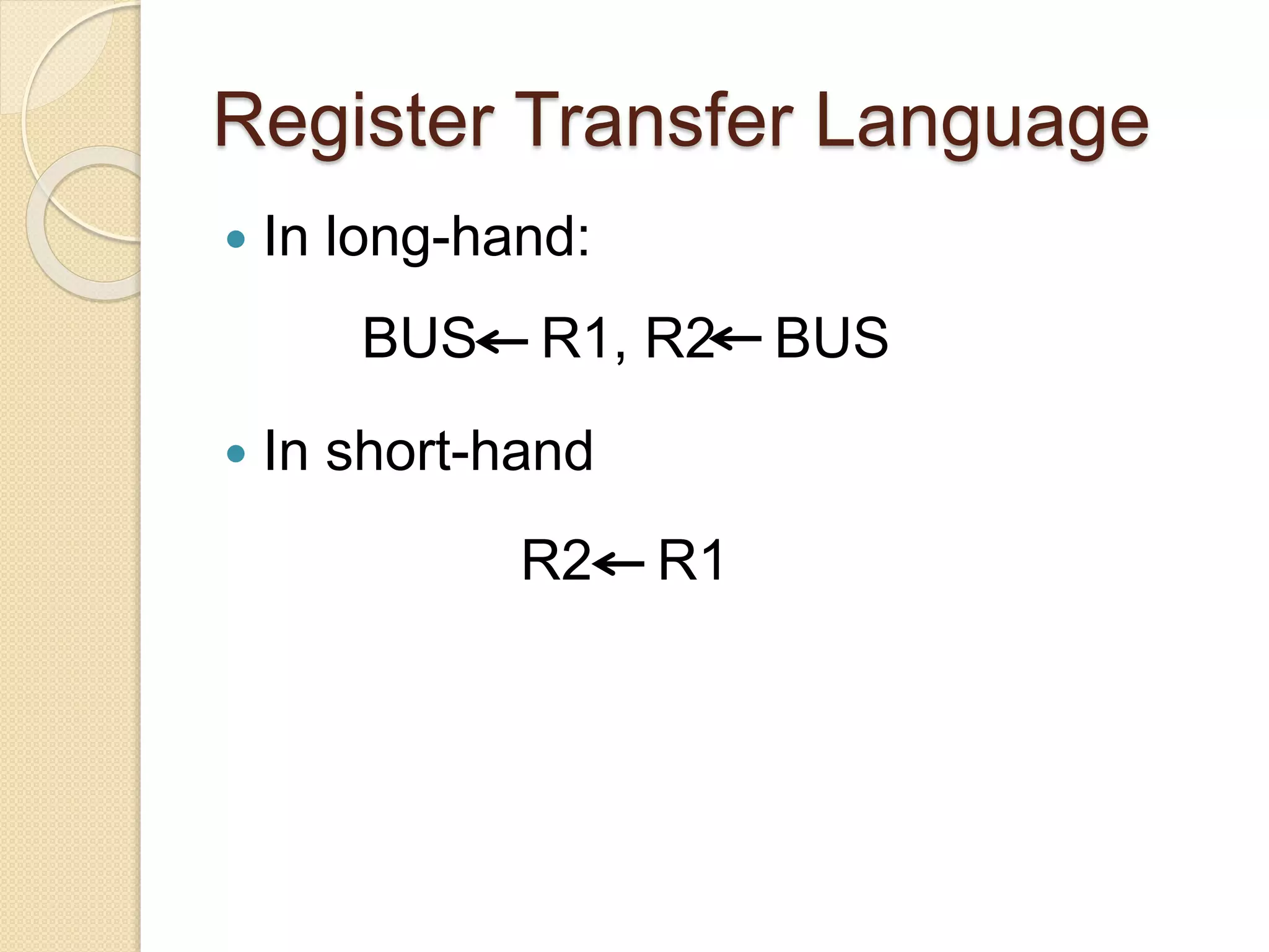 Register transfer language | PPTX