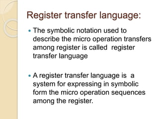 Register transfer language | PPTX