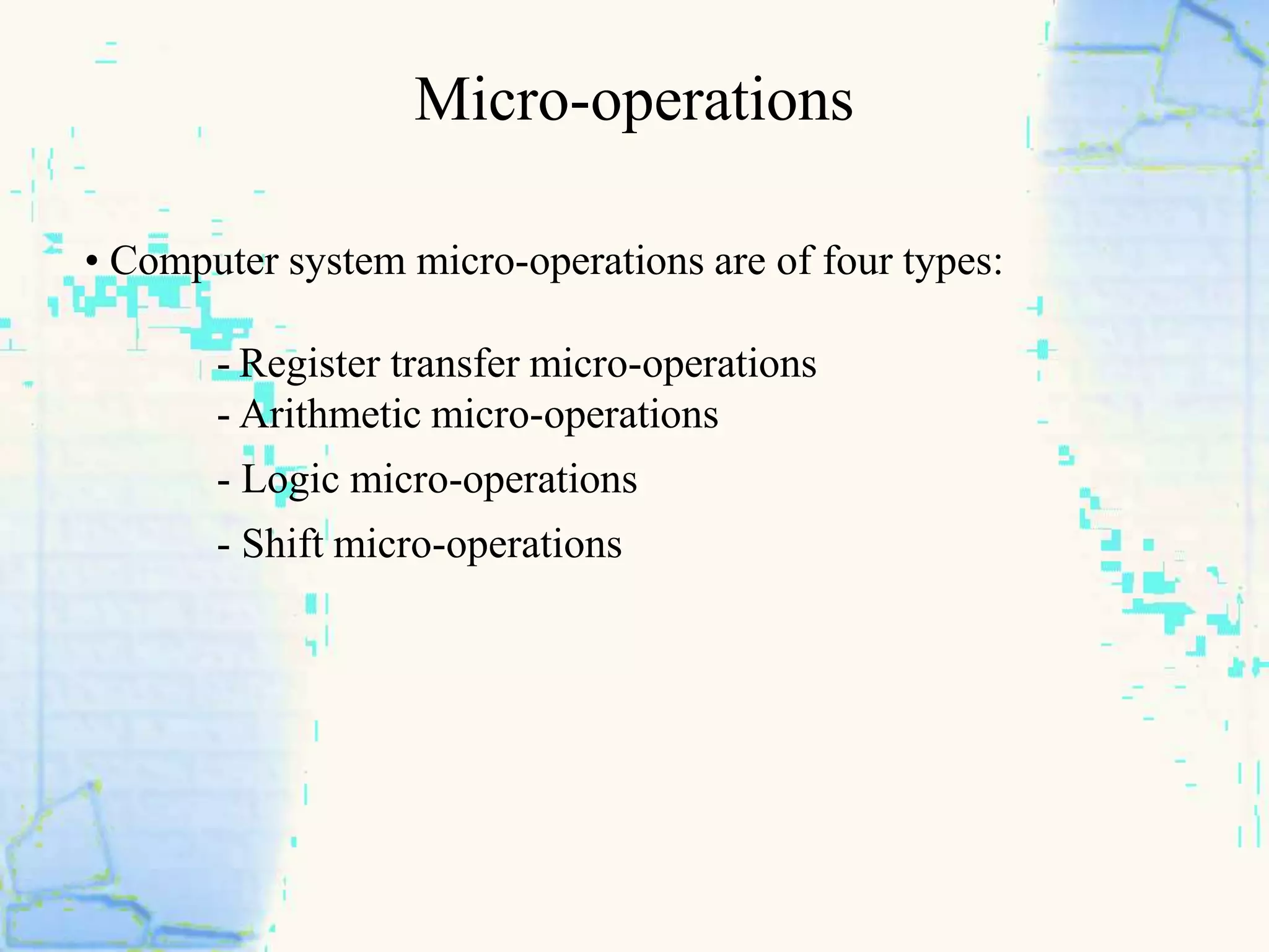 Register transfer language & its micro operations | PPTX