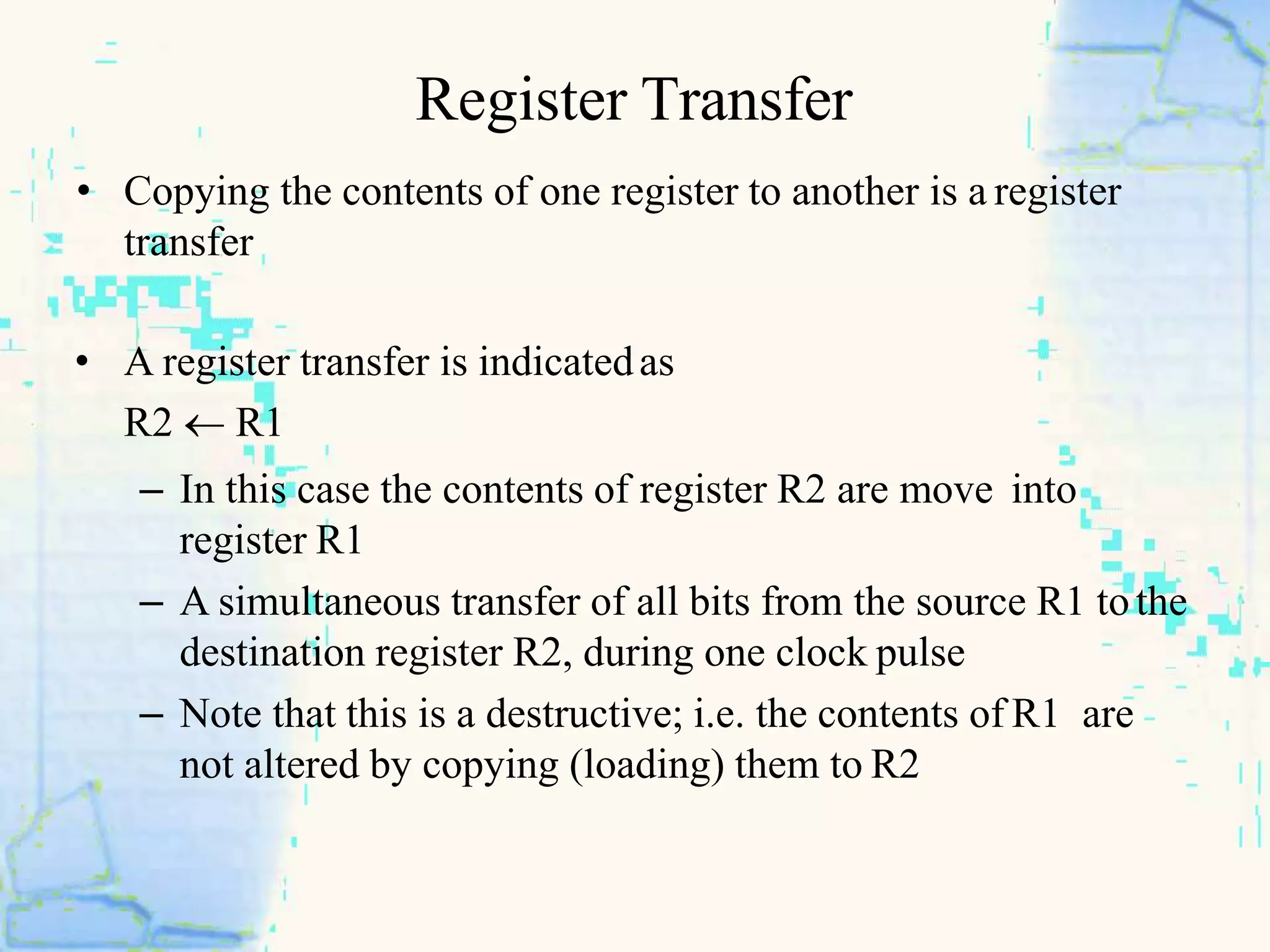 Register transfer language & its micro operations | PPTX
