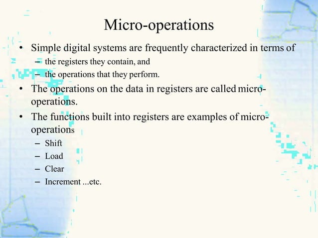 Register transfer language & its micro operations | PPTX