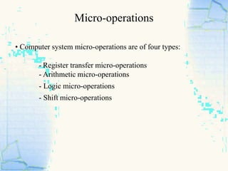 Register transfer language & its micro operations | PPTX