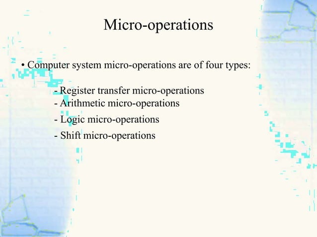 Register transfer language & its micro operations | PPTX