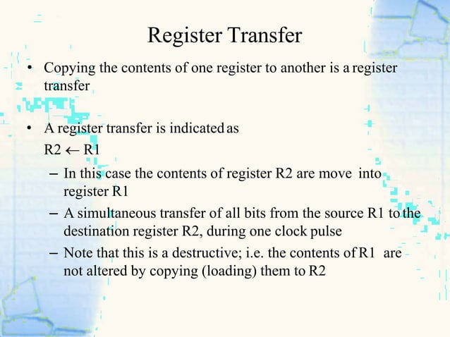 Register transfer language & its micro operations | PPTX