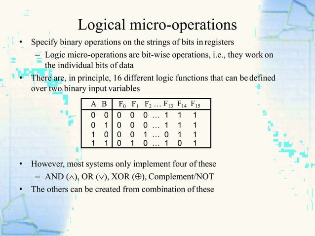 Register transfer language & its micro operations | PPTX