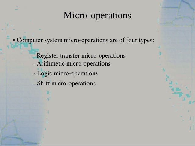 Register transfer language & its micro operations