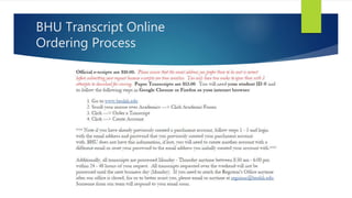 BHU Registrar's Office | PPTX