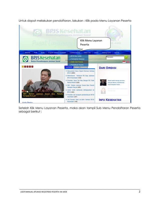 Registrasi peserta via web | PDF