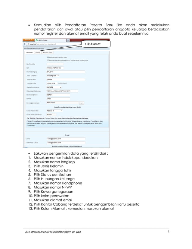 Registrasi peserta via web | PDF