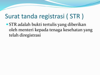 Registrasi tenaga kesehatan | PPTX