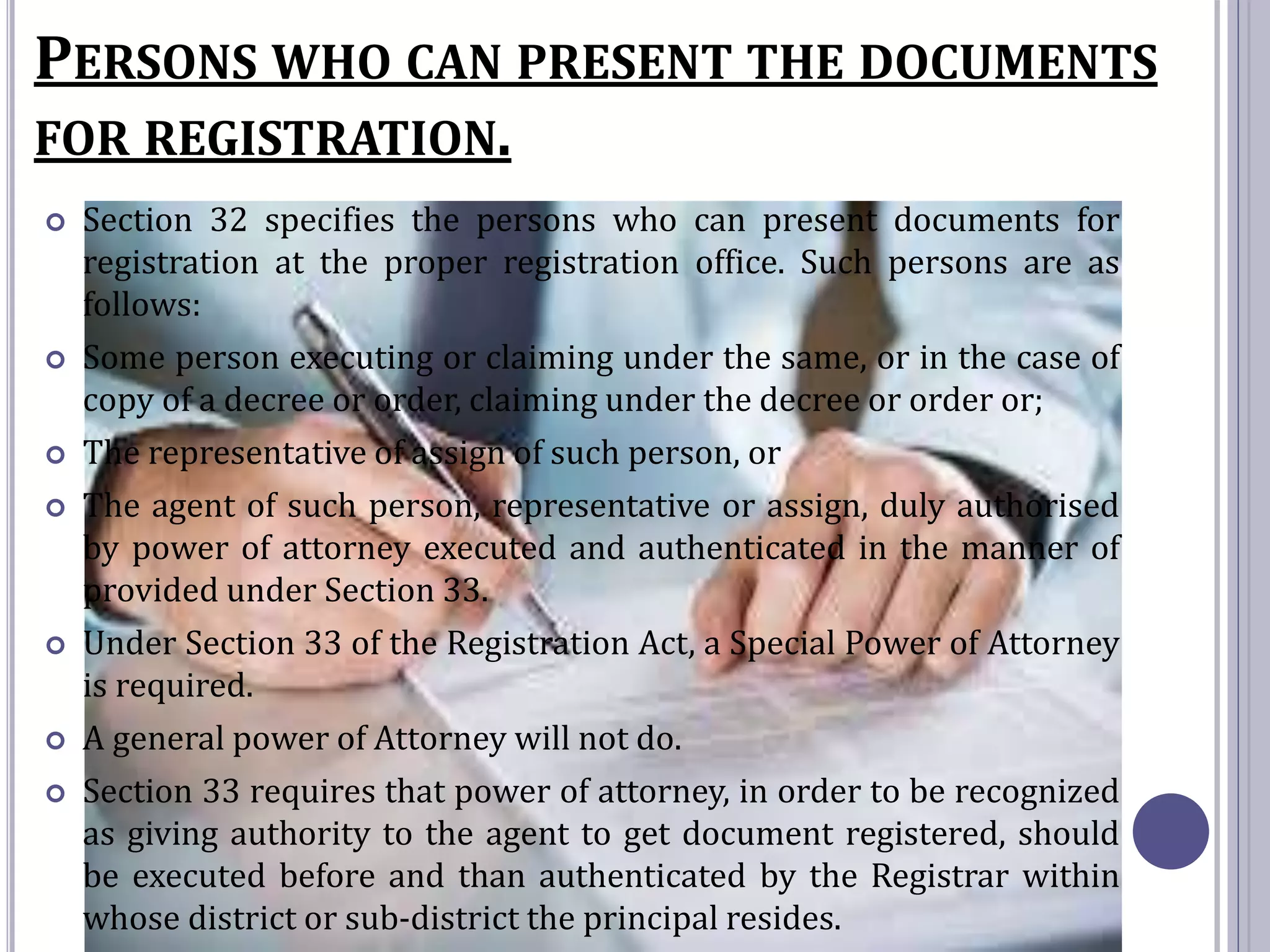 Registration Act, 1908 | PPTX