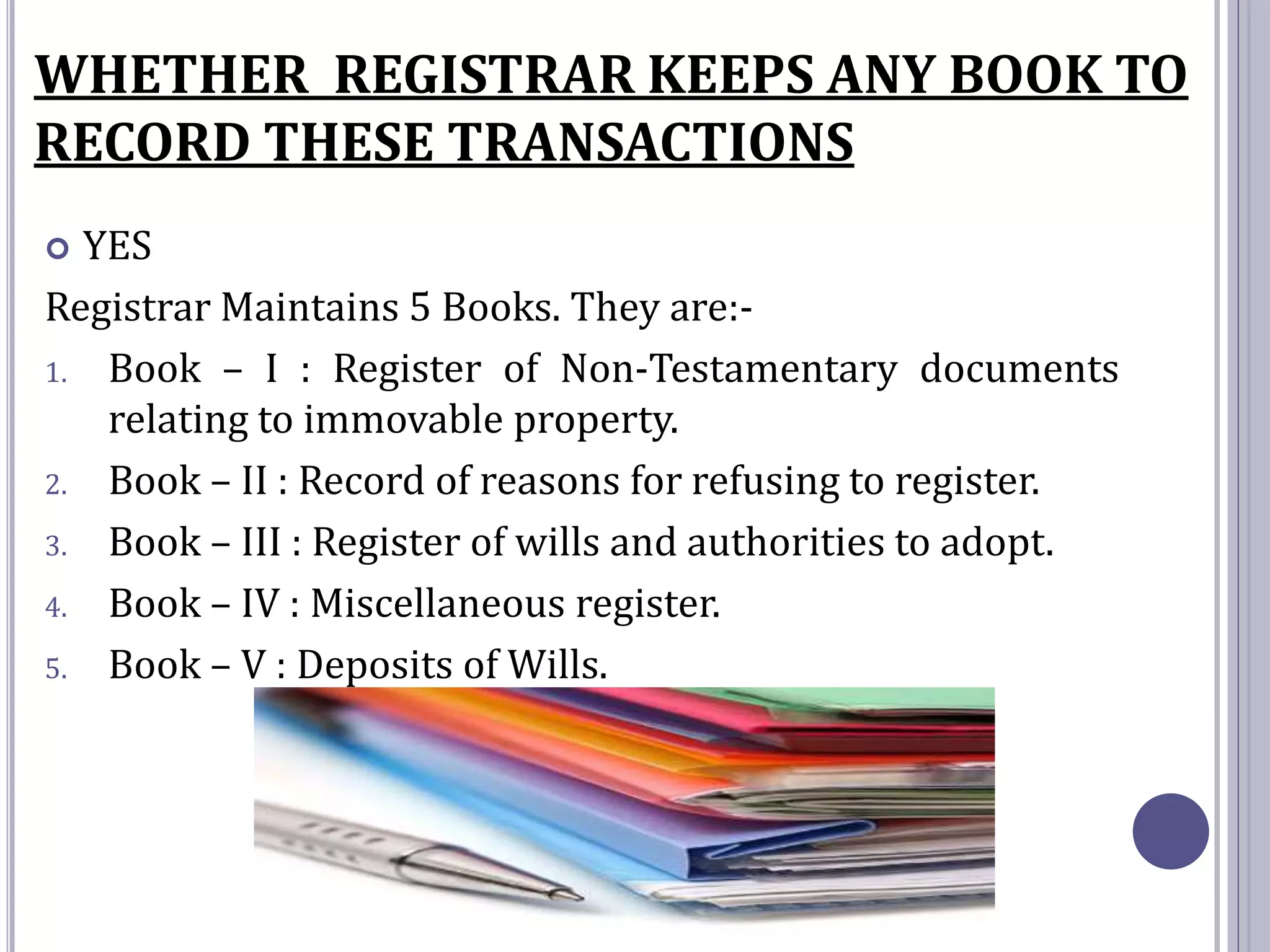 Registration Act, 1908 | PPTX