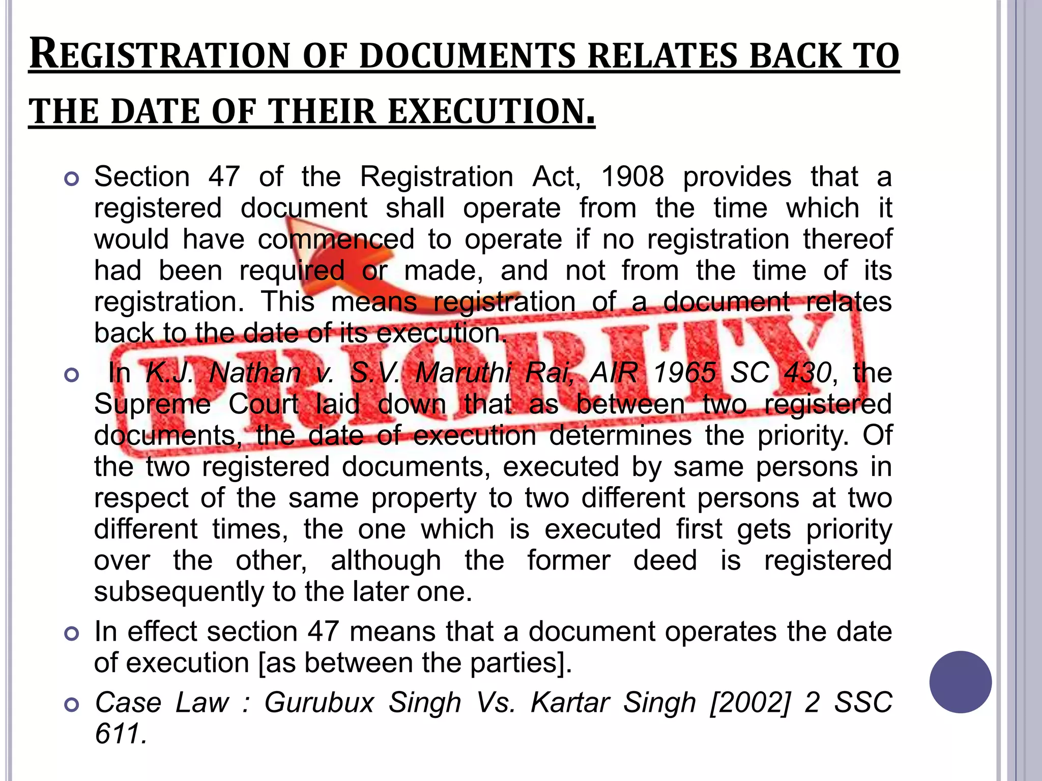Registration Act, 1908 | PPTX