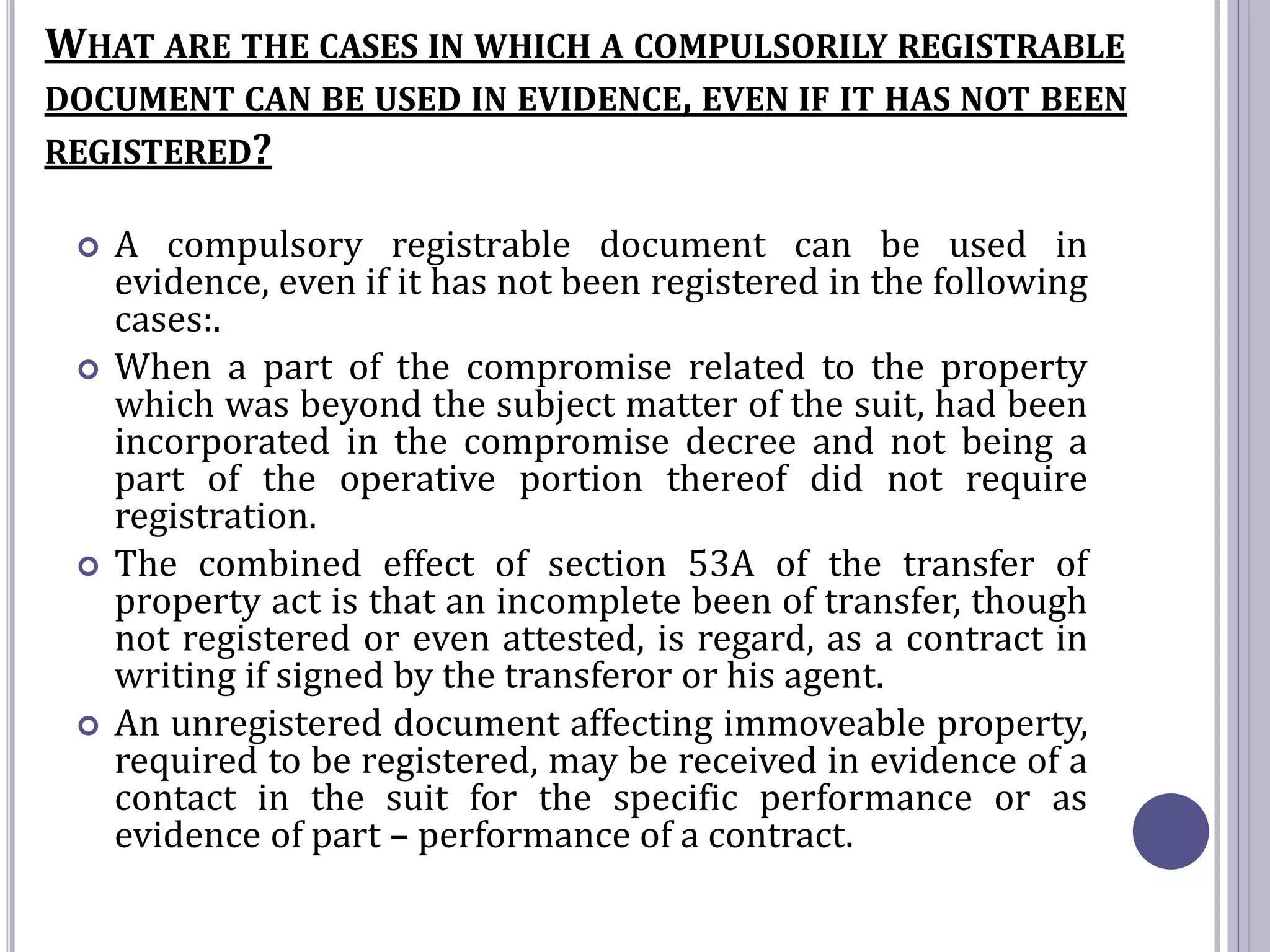 Registration Act, 1908 | PPTX